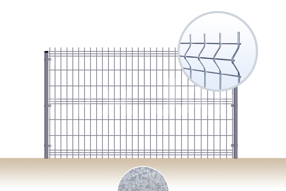 3D plotový panel - pozinkovaný, Ødrôtu 5 mm | BR Export, s.r.o.